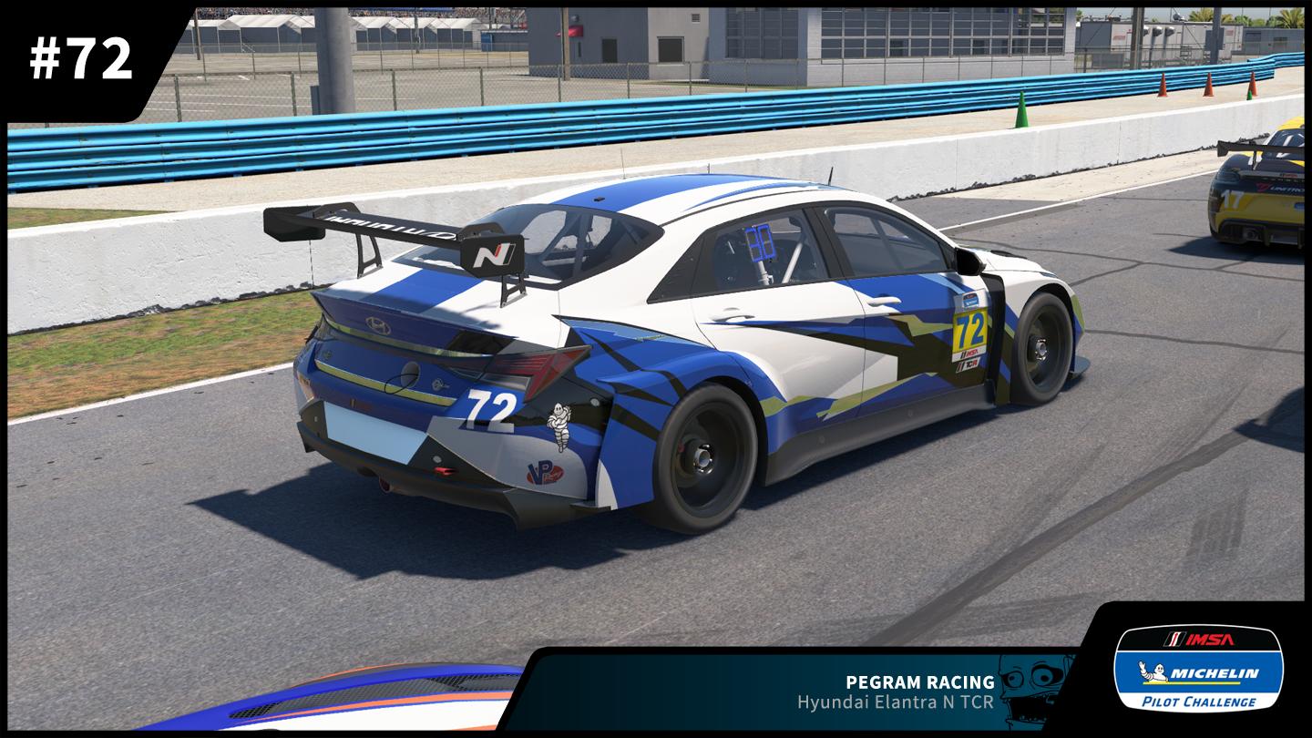 #72 Pegram Racing Hyundai Elantra N TCR 2025 IMSA Michelin Pilot ...