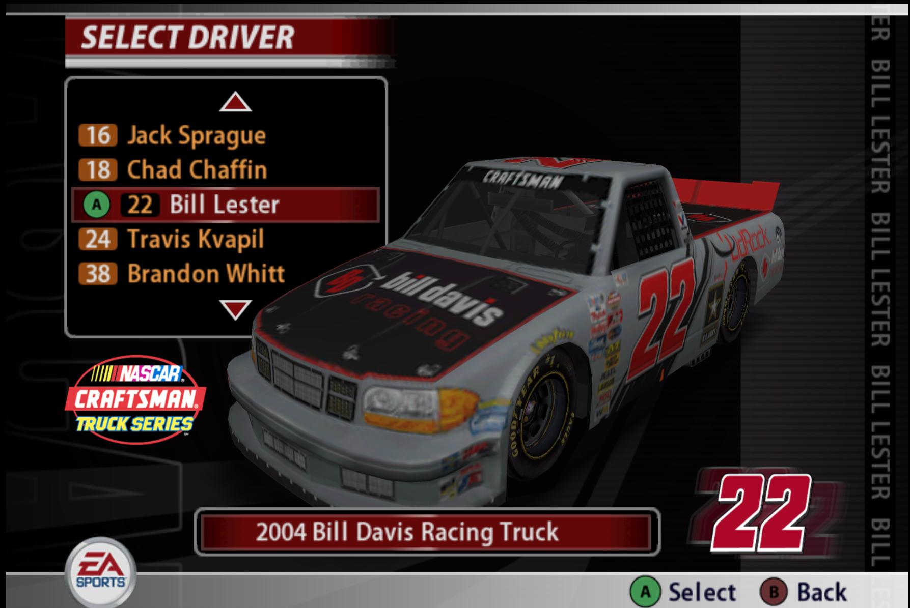 Bill Lester 2004 Bill Davis Racing Pro Number by Kyle Carpenter ...