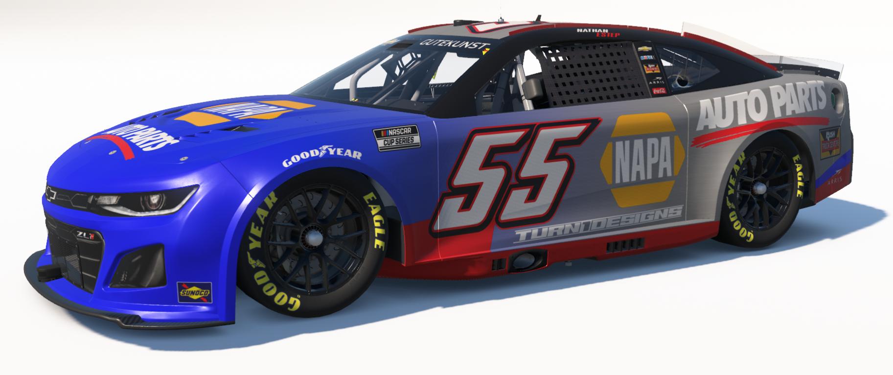 Nathan Estep #55 NAPA Auto Chevy Camaro by Jon Gutekunst - Trading Paints