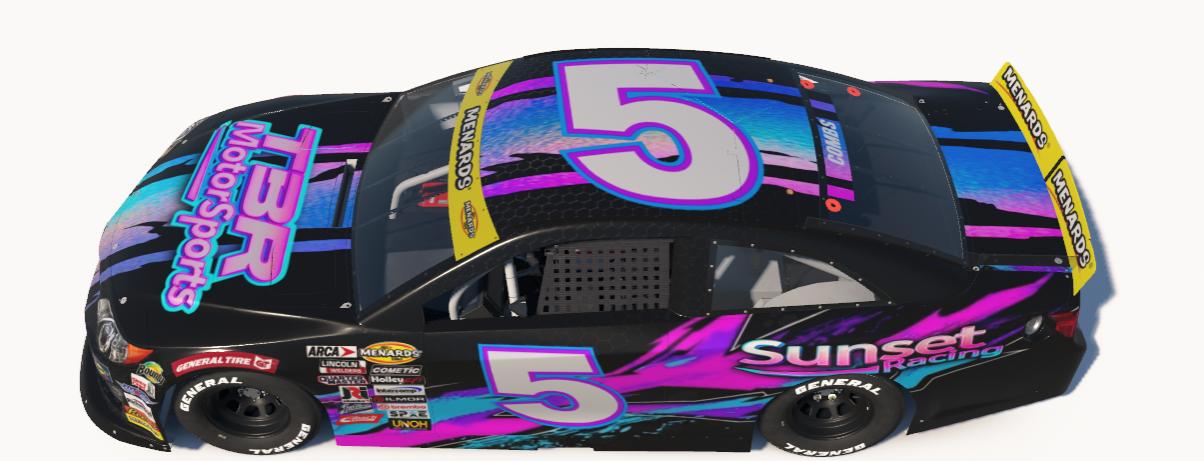 Retro Sunset Racing _ TBR MOTORSPORTS by Justin D Combs - Trading Paints