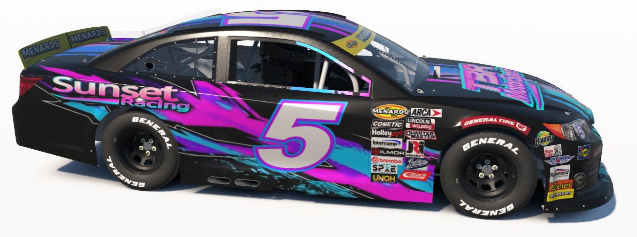 Retro Sunset Racing _ TBR MOTORSPORTS by Justin D Combs - Trading Paints