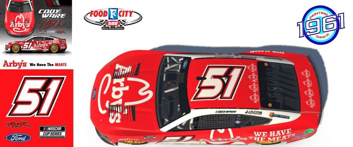 2025 RWR Cody Ware / Arbys Ford Mustang Dark Horse at Bristol. by ...
