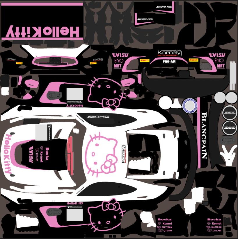 Kornely Motorsport 2017 Hello Kitty Mercedes AMG GT3 by Hector P ...