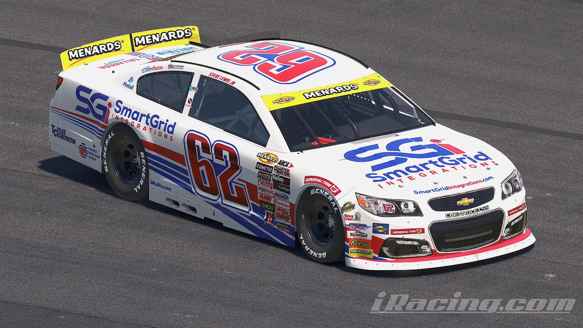2025 Steve Lewis Jr #62 SmartGrid Integrations Chevrolet SS by Trent Curtis - Trading Paints