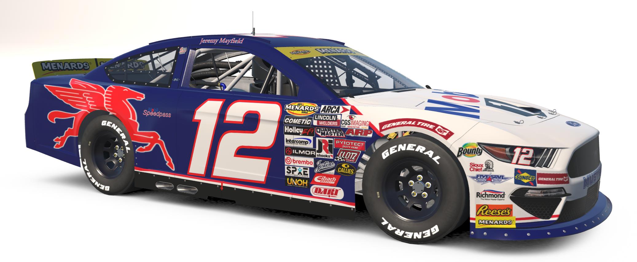 Jeremy Mayfield 1998Mobil One Ford Numbers by Josh Bearden - Trading Paints