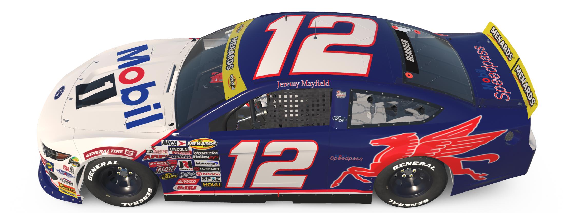 Jeremy Mayfield 1998Mobil One Ford Numbers by Josh Bearden - Trading Paints