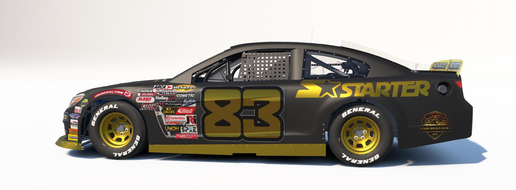 Stinson brothers /Hammer down graphix Gold editon starter arca chevy by ...