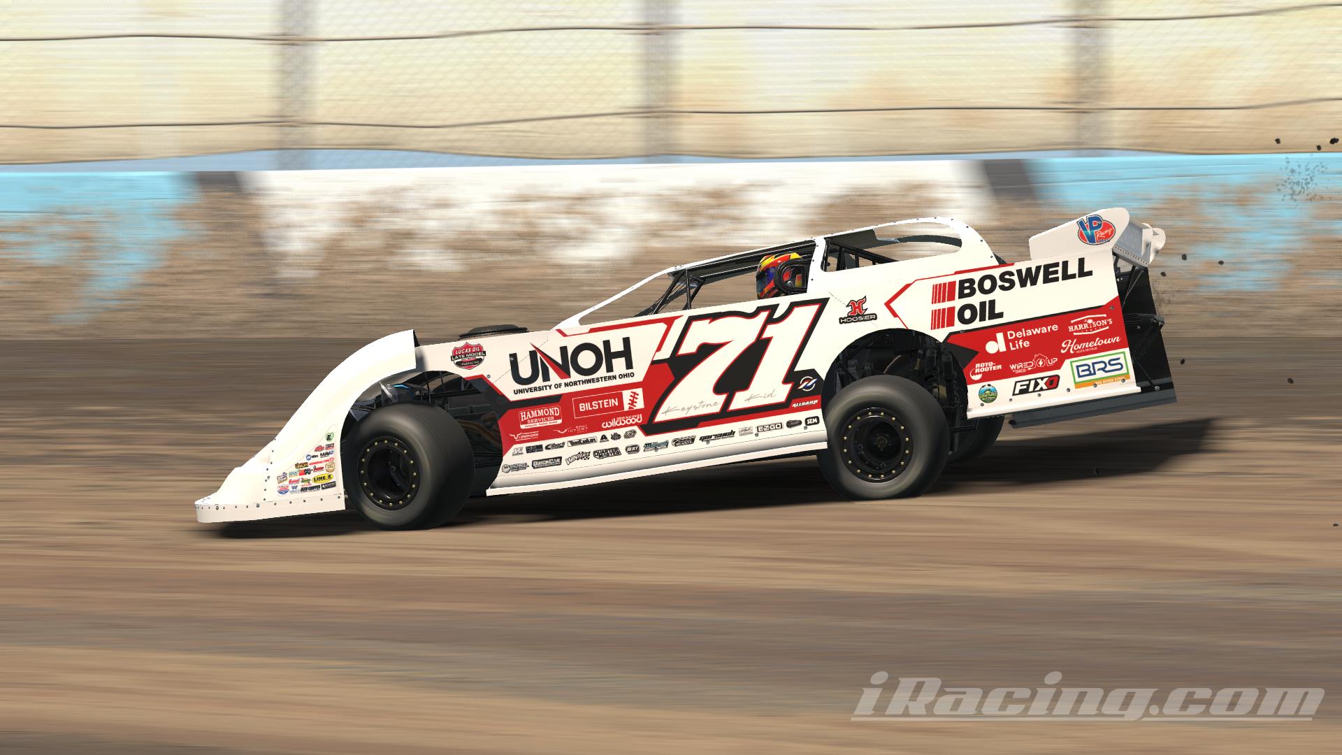 Dirt Late Model ike rwb 71 white by Justin Sipes - Trading Paints