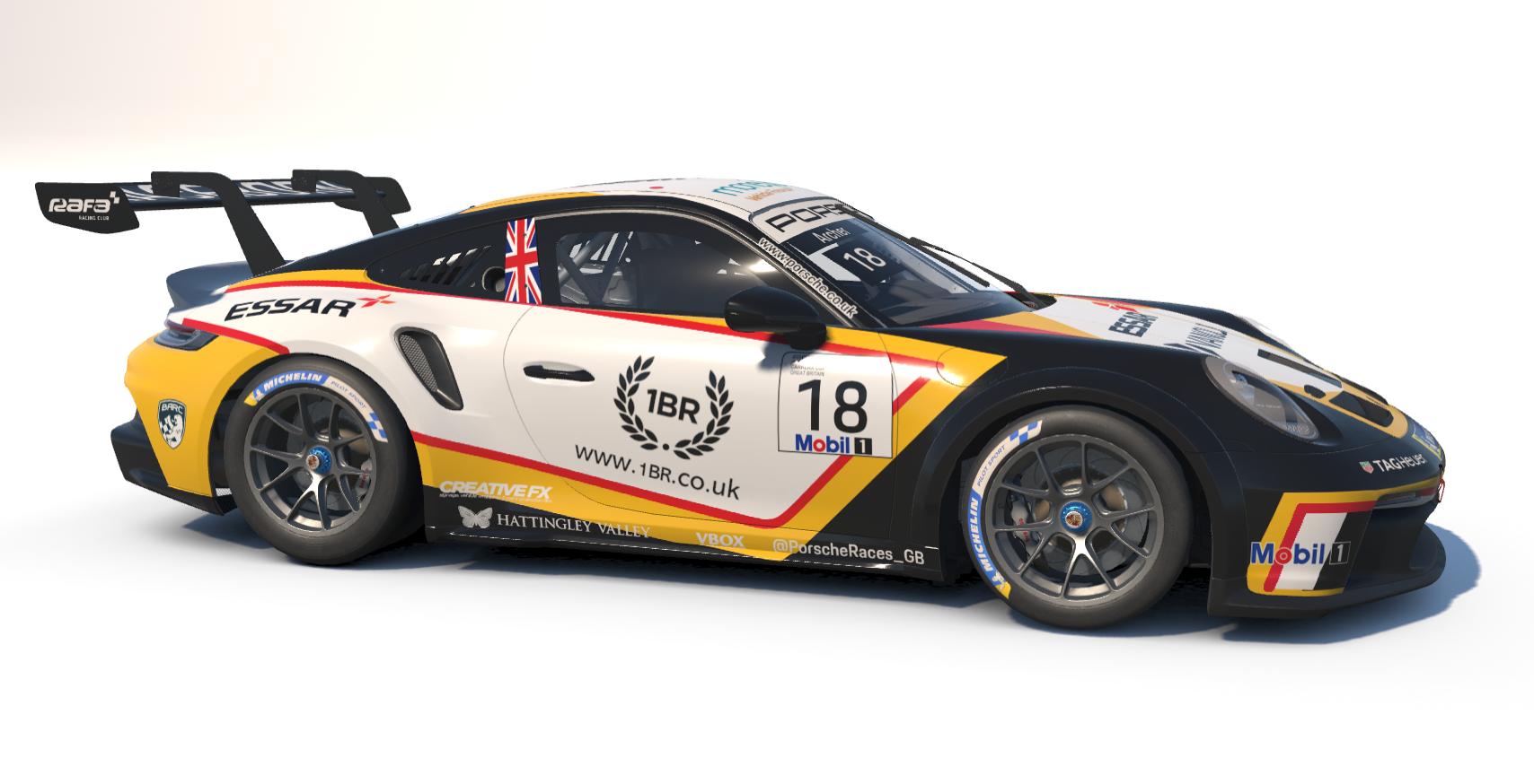 Team Parker Racing Car #18 - Seb Hopkins 2025 Carrera Cup GB by Keith ...