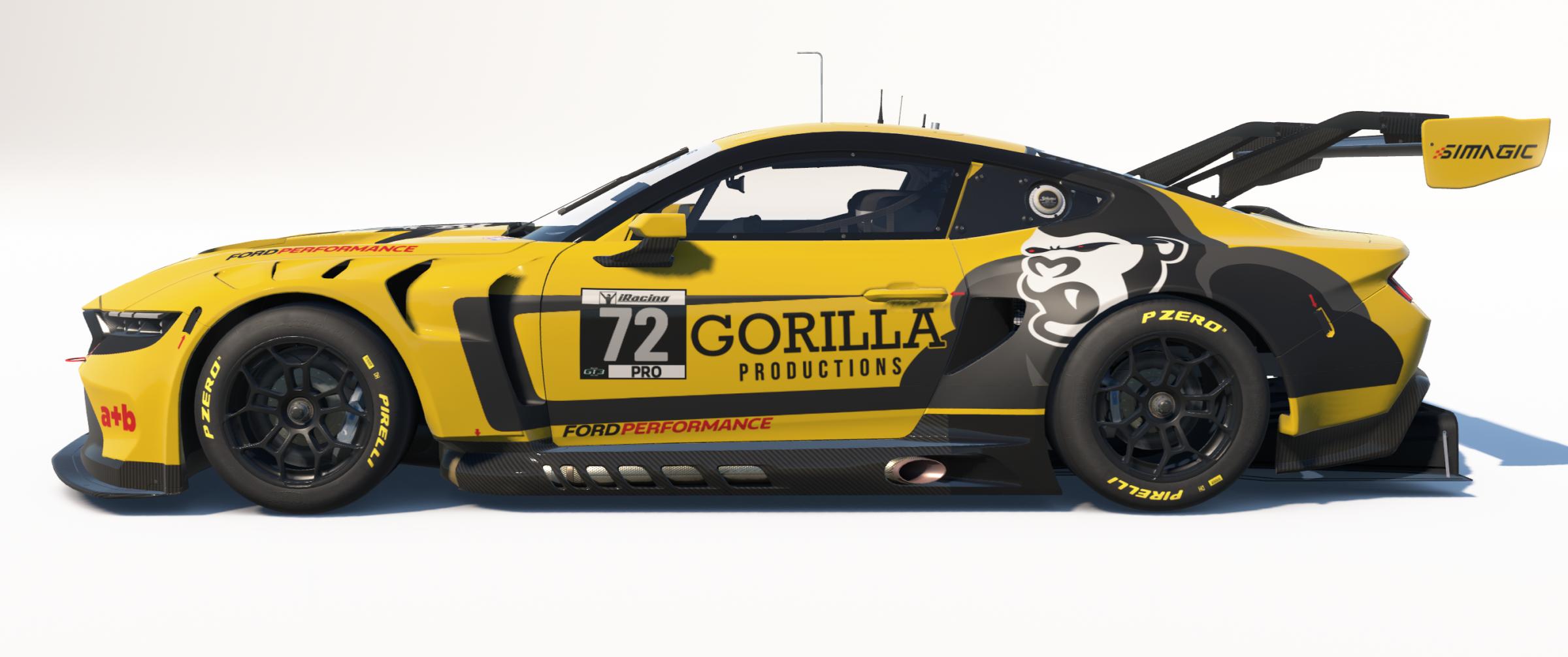 Ford Mustang GT3 Gorilla Ol Yella by Greg Barton - Trading Paints