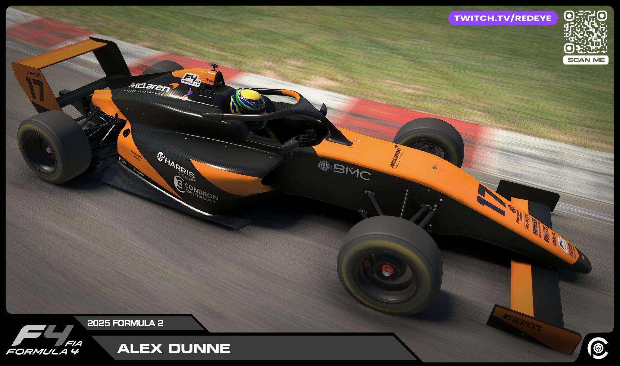 2025 F2 Rodin - Alex Dunne for F4 by Paul R Chaloner - Trading Paints