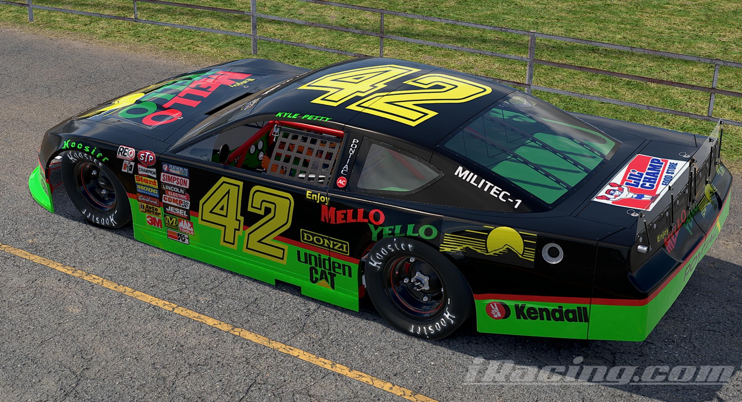 Kyle Petty #42 Mello Yello Pontiac by Robert H. - Trading Paints