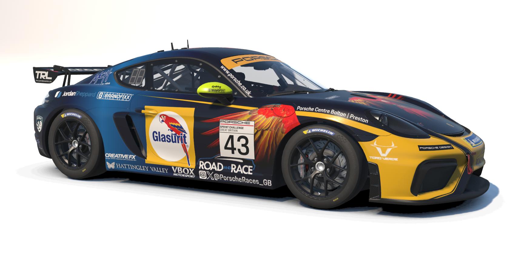 Toro Verde Car #43 - Tom Bradshaw - Porsche Sprint Challenge GB 2025 by ...