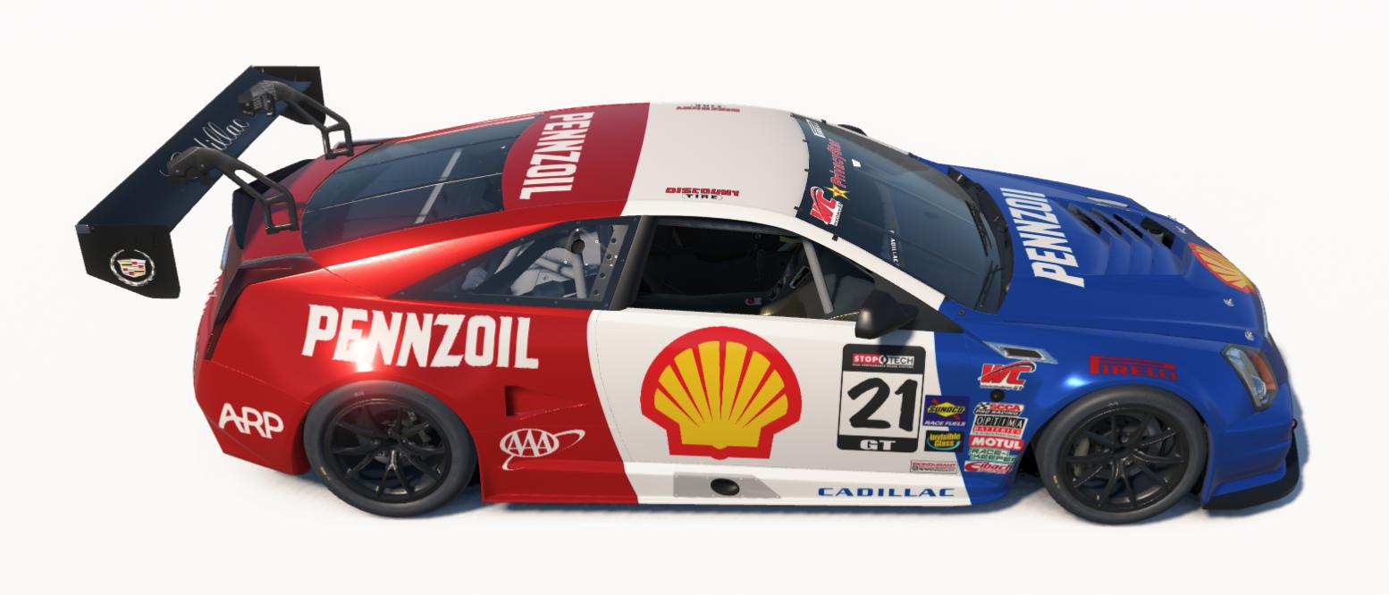 Pennzoil Shell Cadillac CTS-V Racecar by Ronald Lawson2 - Trading Paints