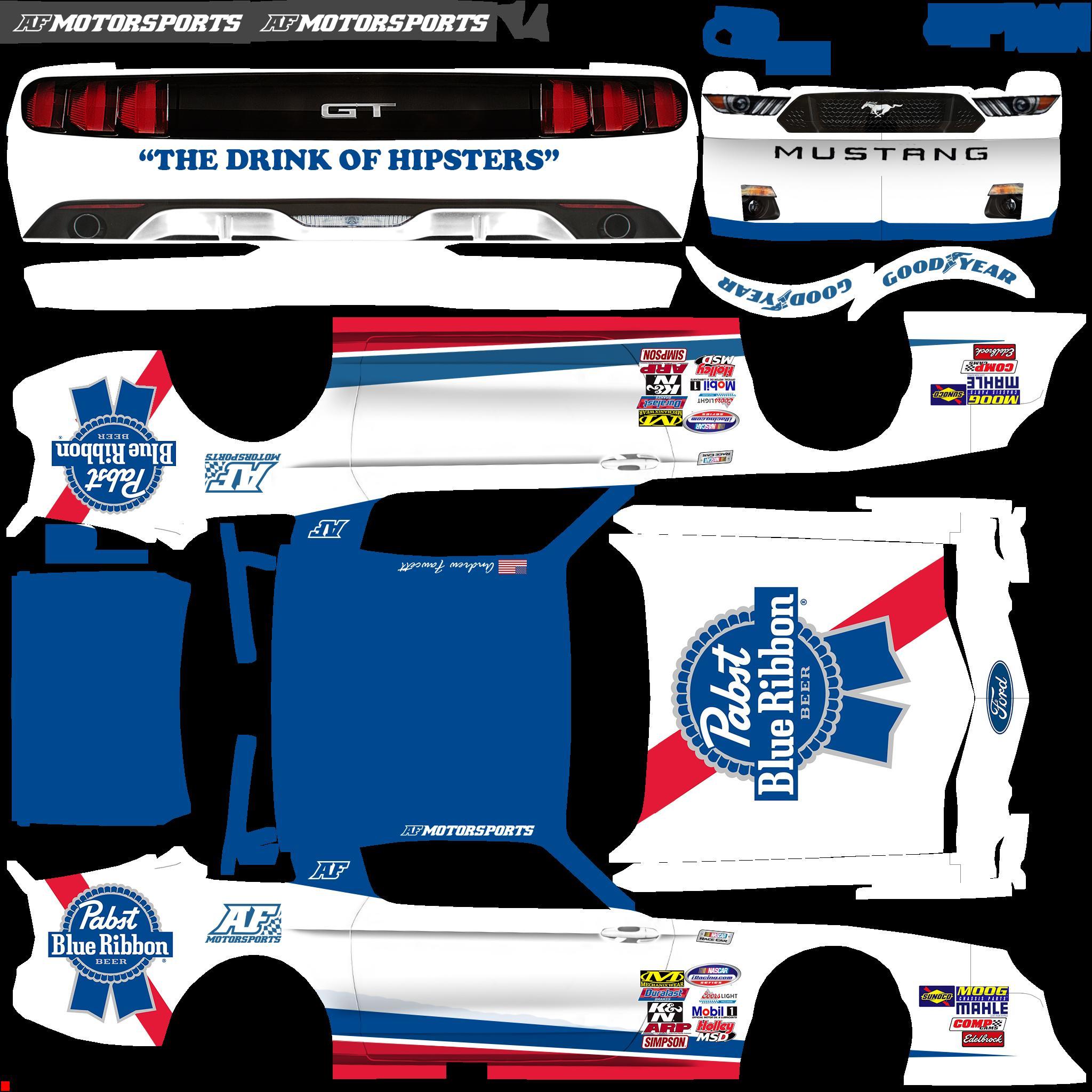 Street Stock PBR Mustang by Andrew Fawcett - Trading Paints