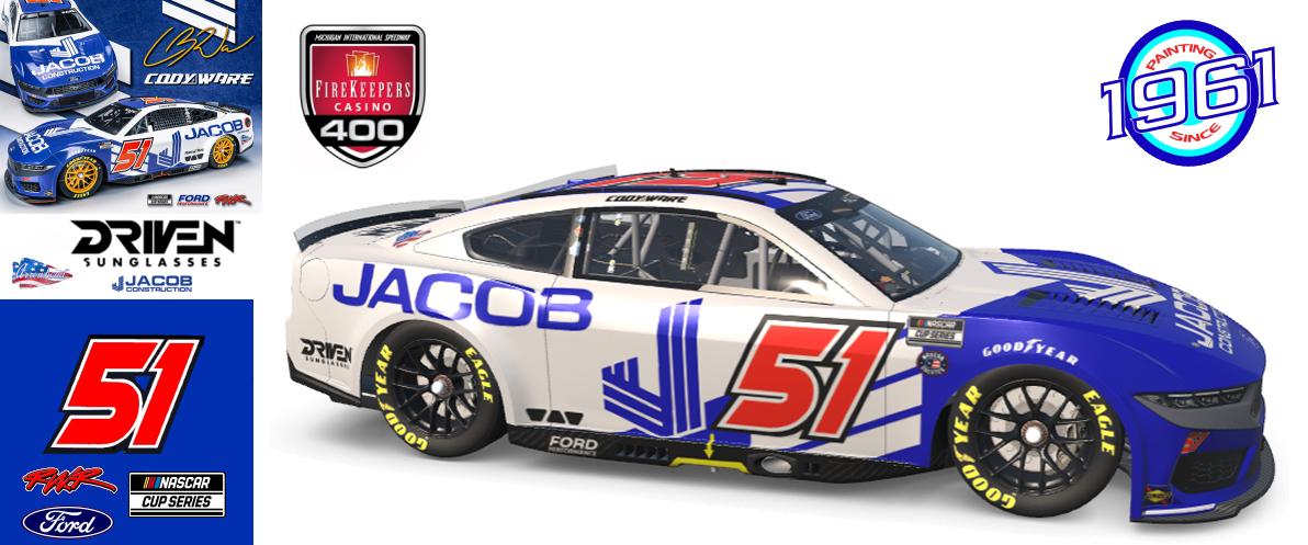2025 RWR Cody Ware / Jacob Construction Ford Mustang Dark Horse at ...