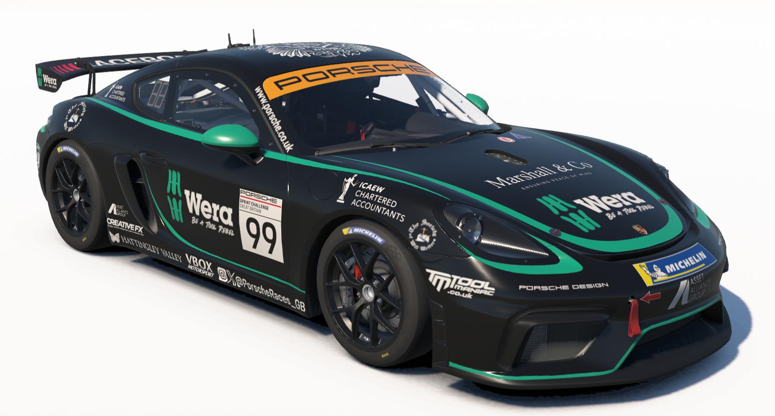 Team Parker Racing Car #99 Joe Marshall - Porsche Sprint Challenge GB ...
