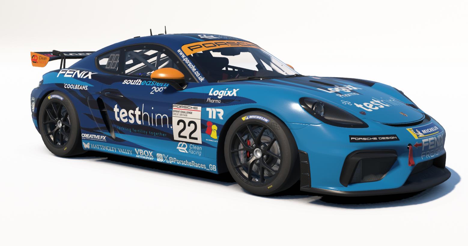 Clean Racing Car #22 Toby Trice - Porsche Sprint Challenge GB 2025 by ...