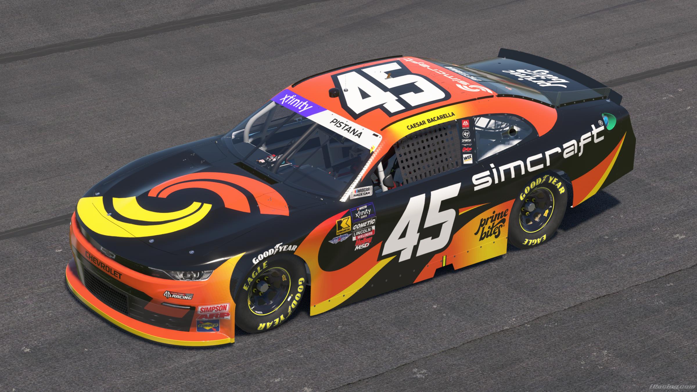 2025 Caesar Bacarella #45 Simcraft by Ryan Pistana - Trading Paints