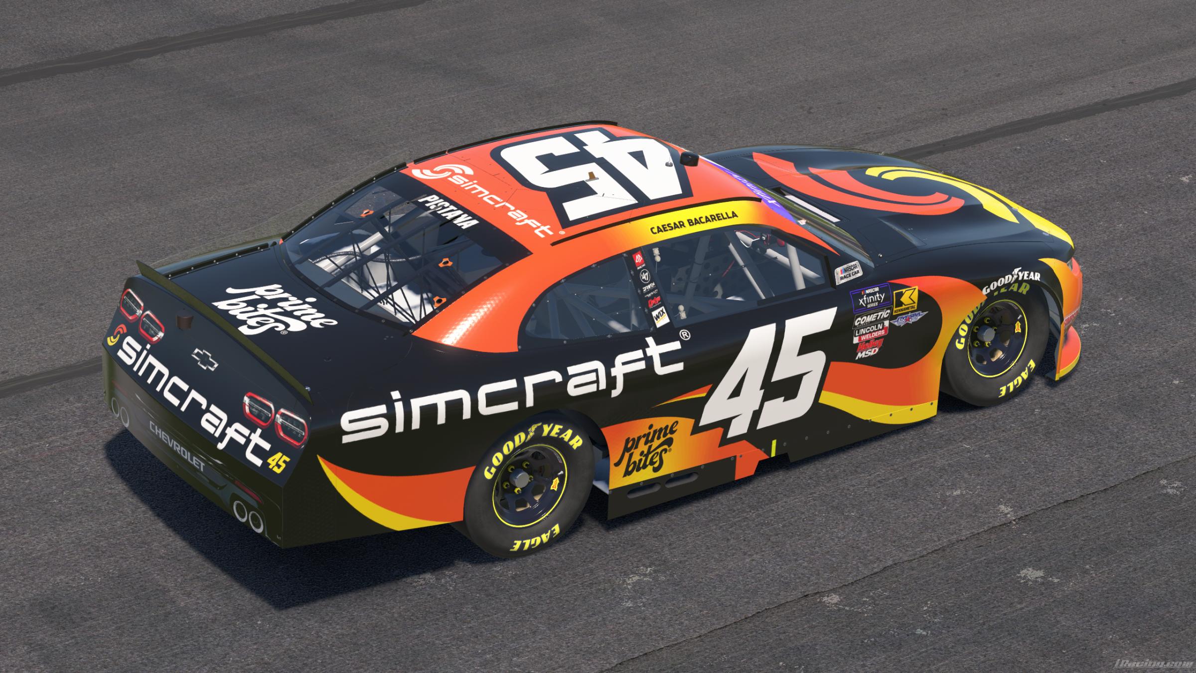 2025 Caesar Bacarella #45 Simcraft by Ryan Pistana - Trading Paints