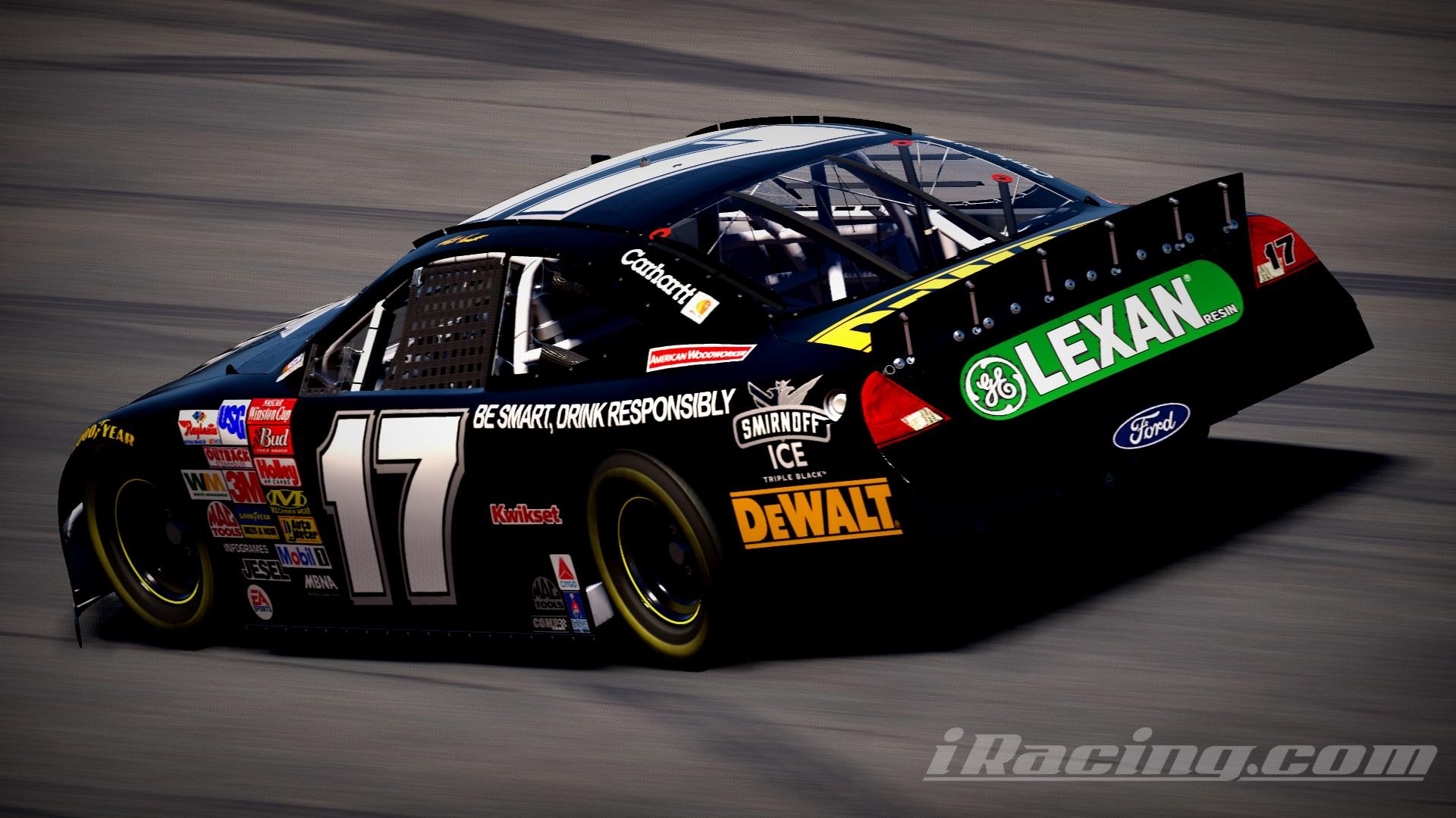 2003 #17 Matt Kenseth Smirnoff Ice Triple Black Ford Taurus Sim Stamped ...