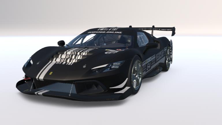Ferrari 296 Challenge barcode frozen black by Nils H. - Trading Paints