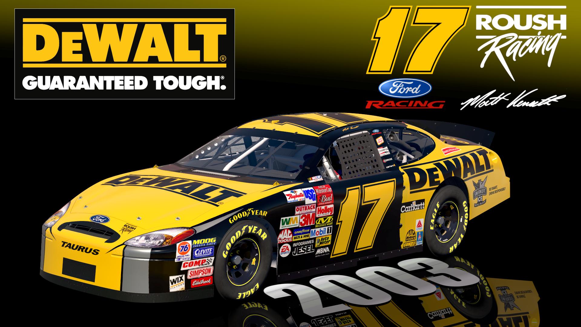 2003 #17 Matt Kenseth Dewalt Ford Taurus (SS) Sim Stamped Number by ...