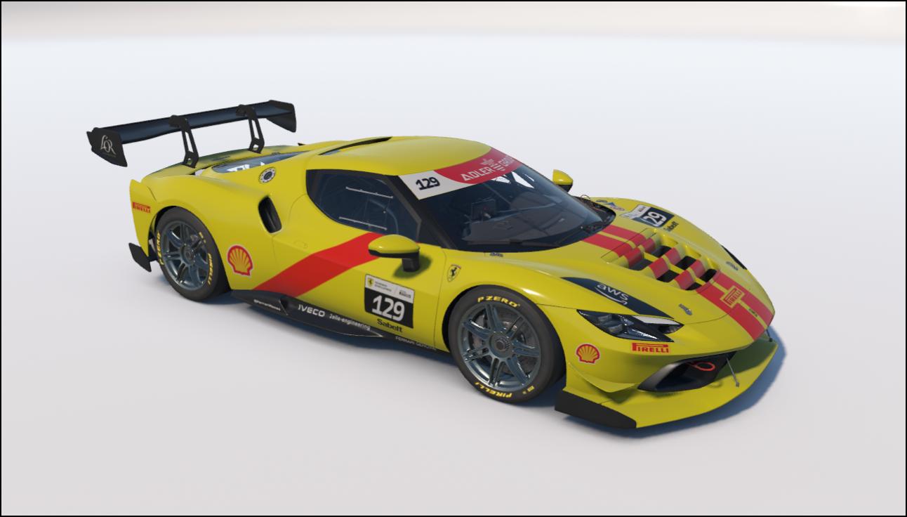 Yellow Ferrari by Mike Sommer - Trading Paints
