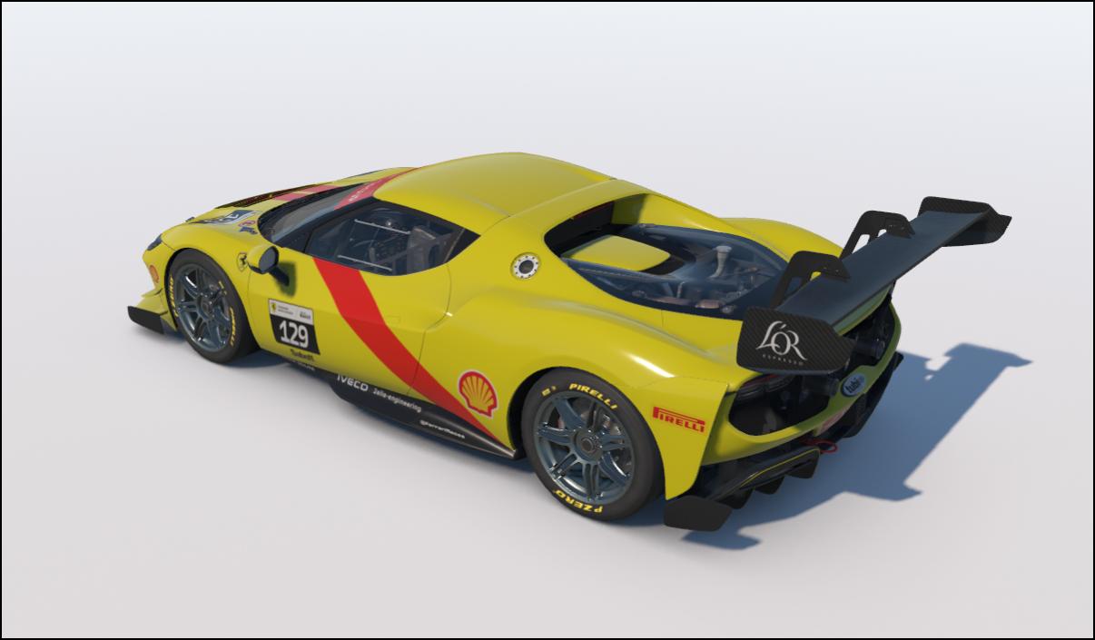 Yellow Ferrari by Mike Sommer - Trading Paints