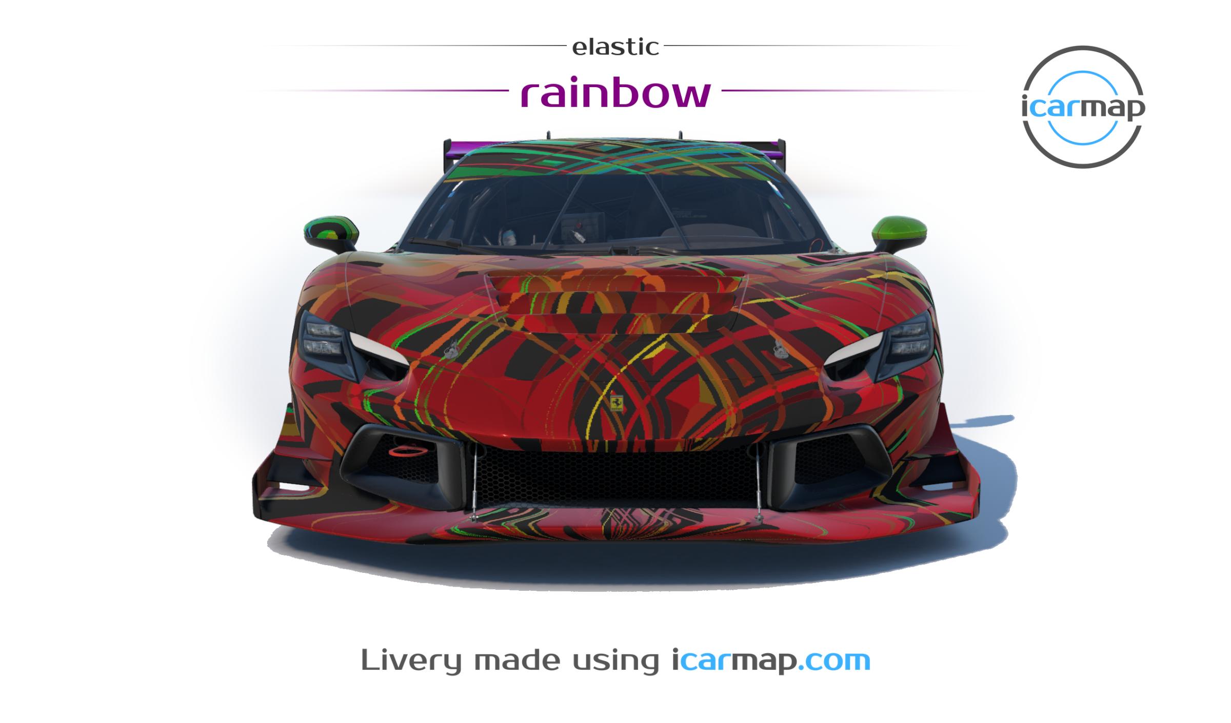 Elastic - Rainbow (Ferrari 296 Challenge) by Will M. - Trading Paints