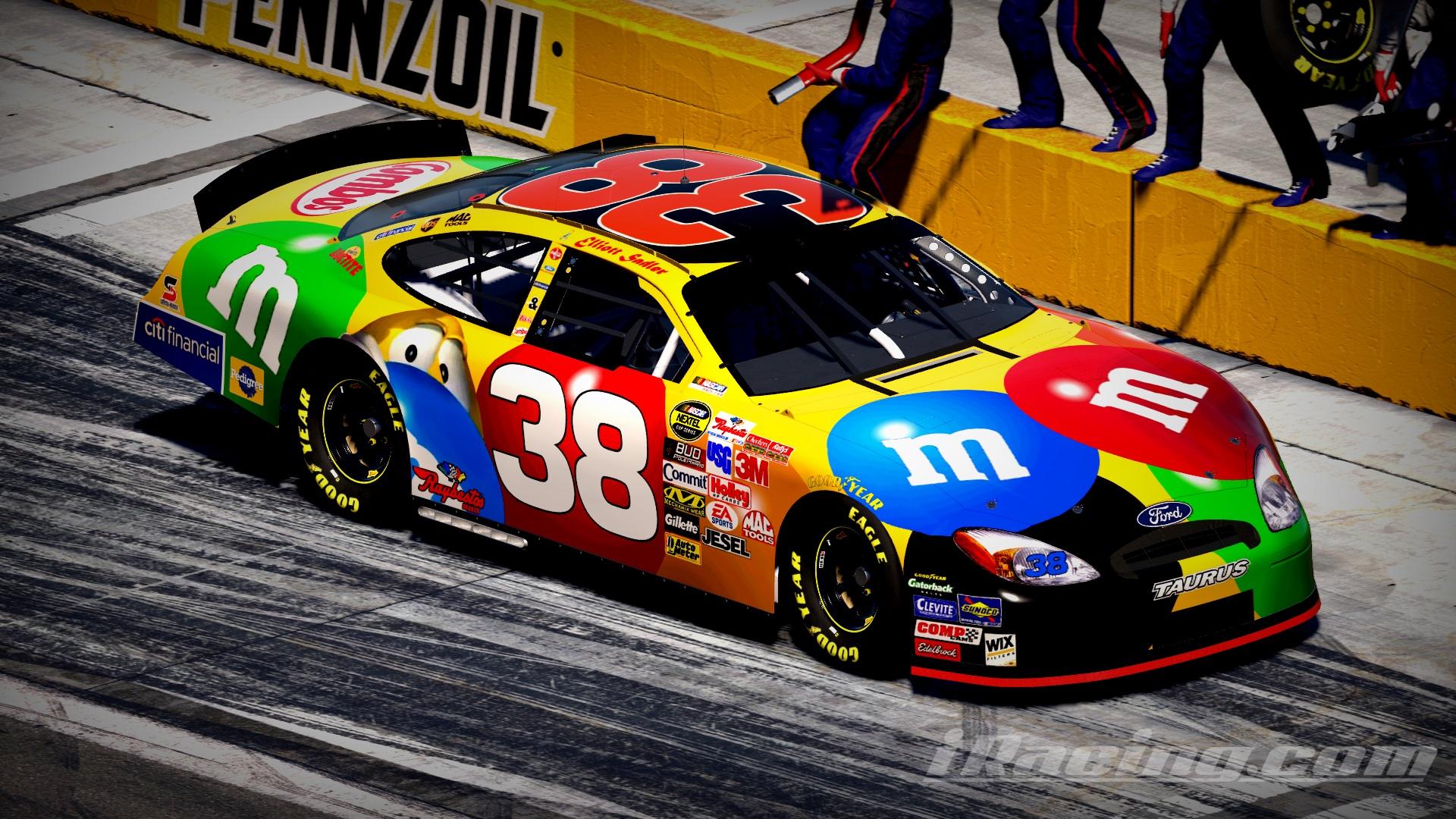 2005 #38 Elliott Sadler M&Ms Ford Taurus Sim Stamped Number by ...