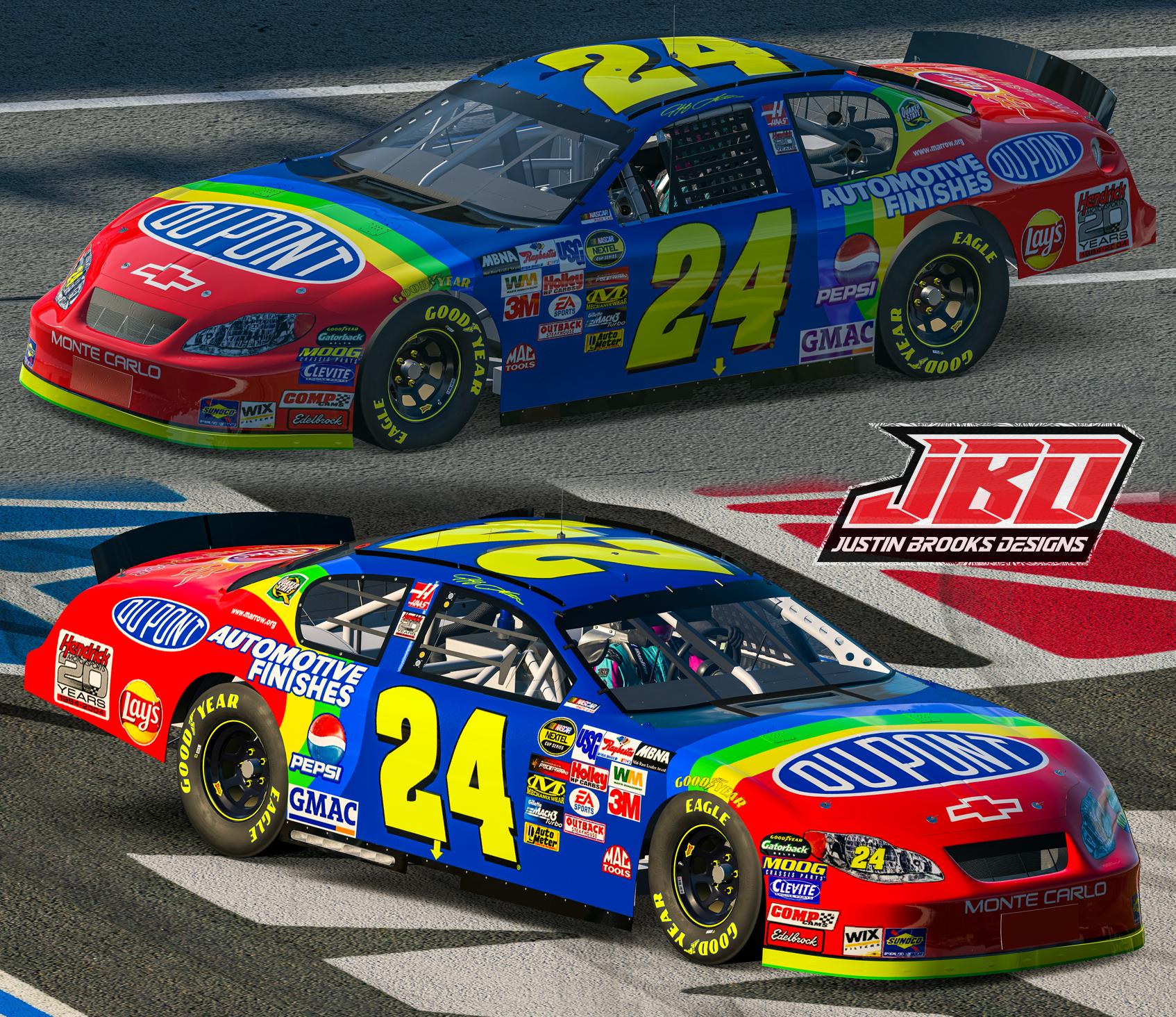 2004 Jeff Gordon - All Star Rainbow Scheme : Sim Stamped by Justin ...