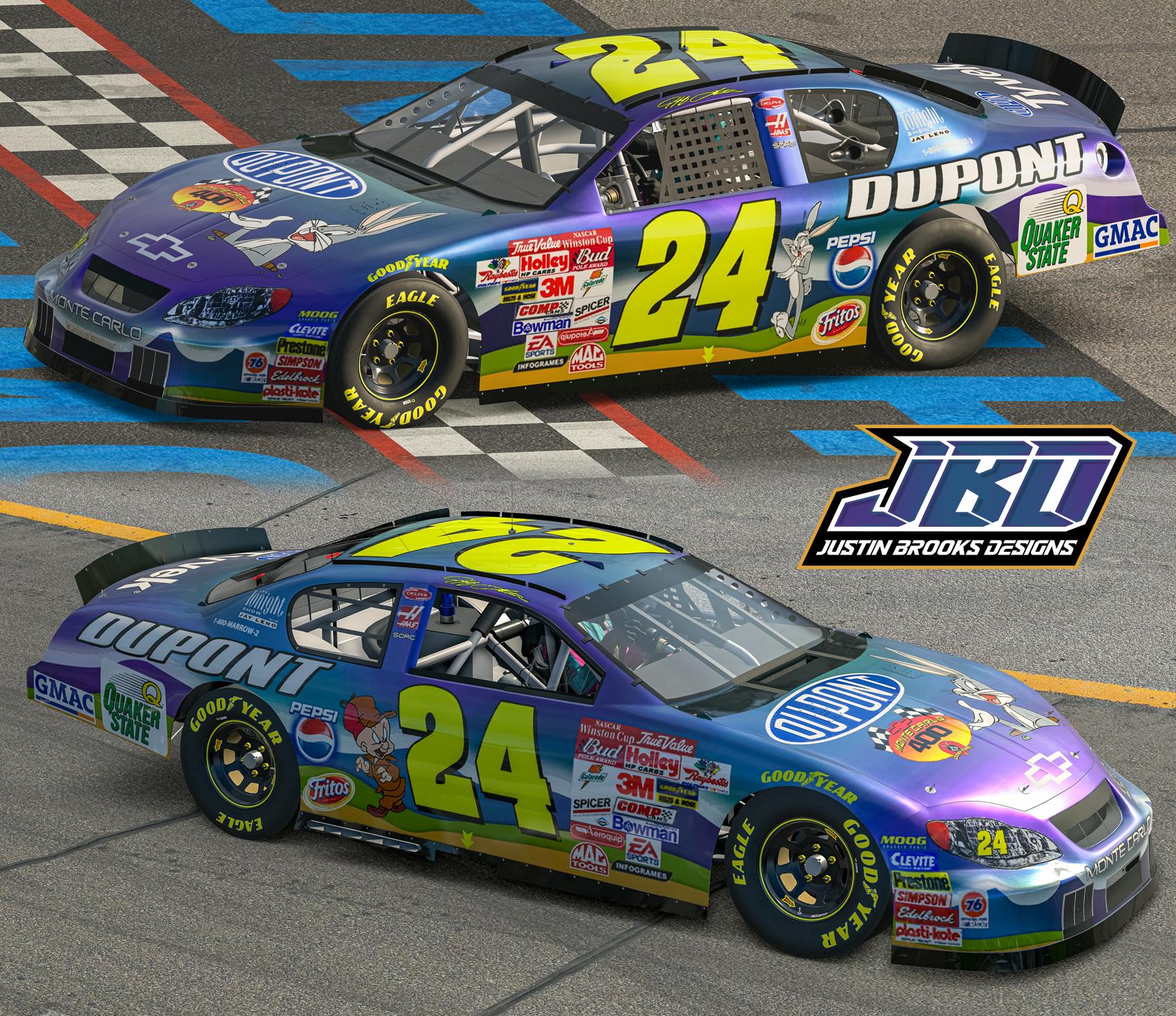 2001 Jeff Gordon Looney Toons Scheme Gen4 by Justin Brooks - Trading Paints