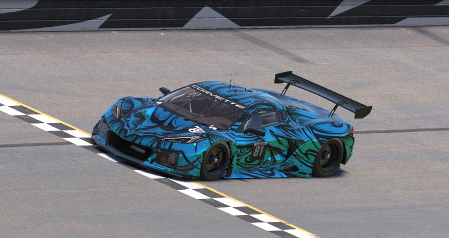 Blue Chrome Chevrolet Corvette Z06 GT3r_Tribal by Barry B. - Trading Paints