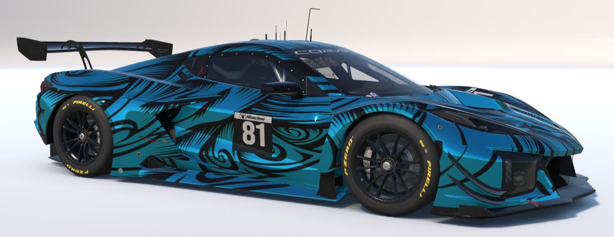 Blue Chrome Chevrolet Corvette Z06 GT3r_Tribal by Barry B. - Trading Paints