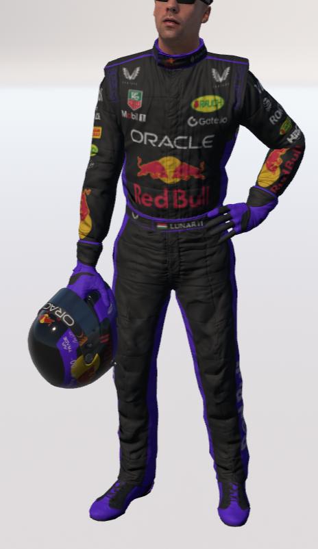 Red Bull Black and Purple Suit with No Name or Flag by Gav E. - Trading ...
