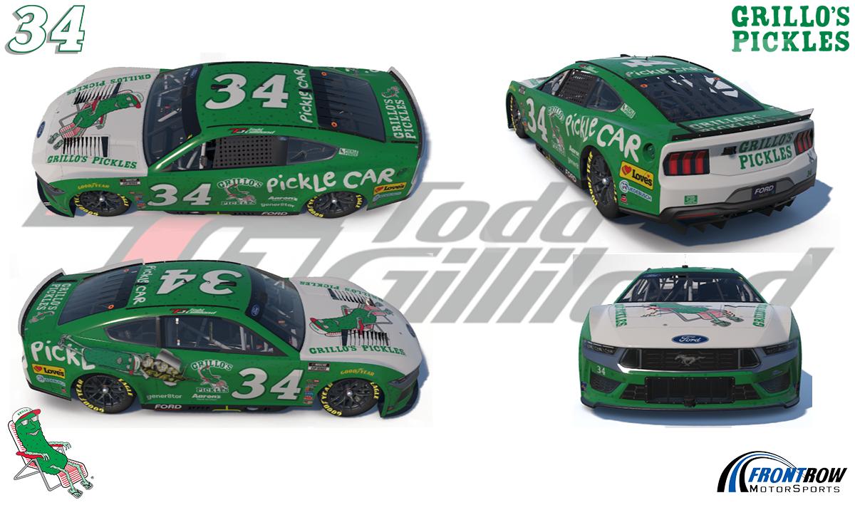 2025 Todd Gilliland Grillos Pickles Pickle Car Custom Number #34 by ...
