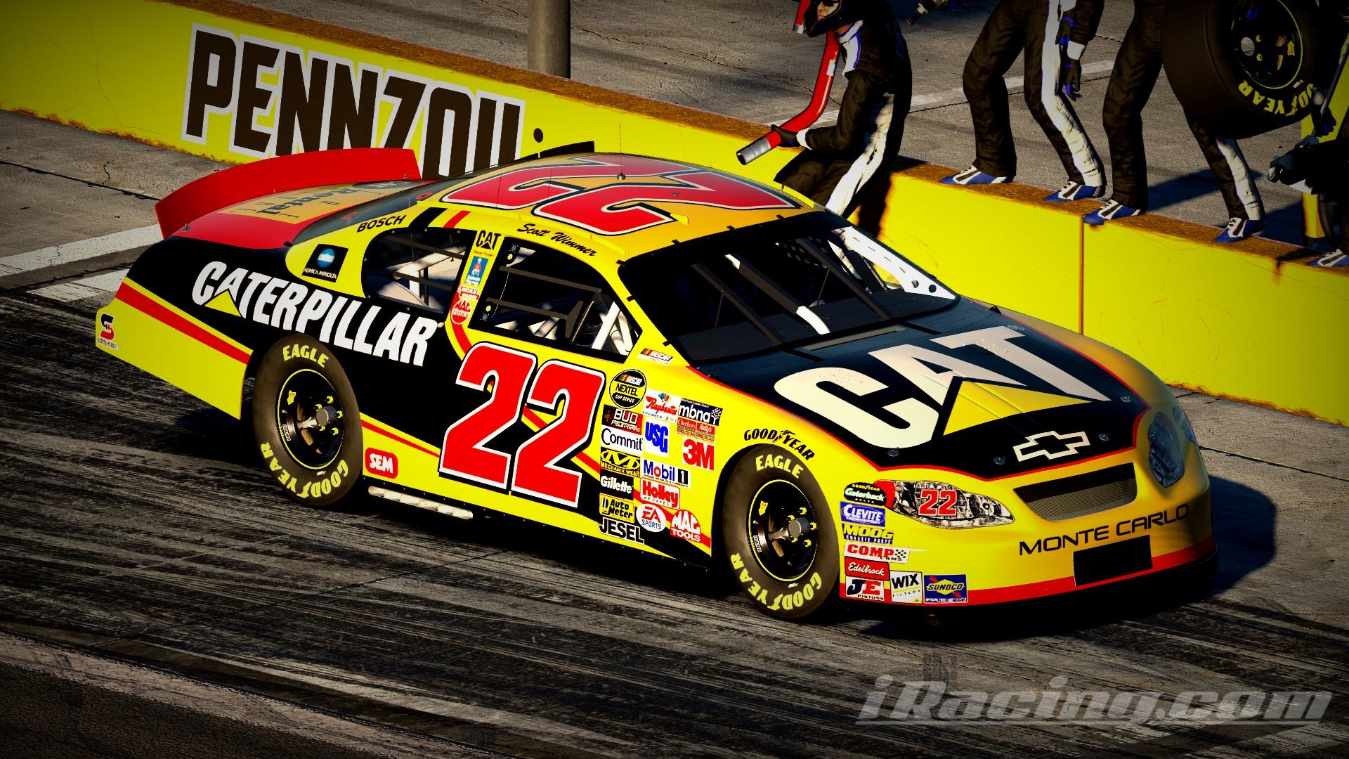 2005 #22 Scott Wimmer Caterpillar Chevy Sim Stamped Number by Christian ...