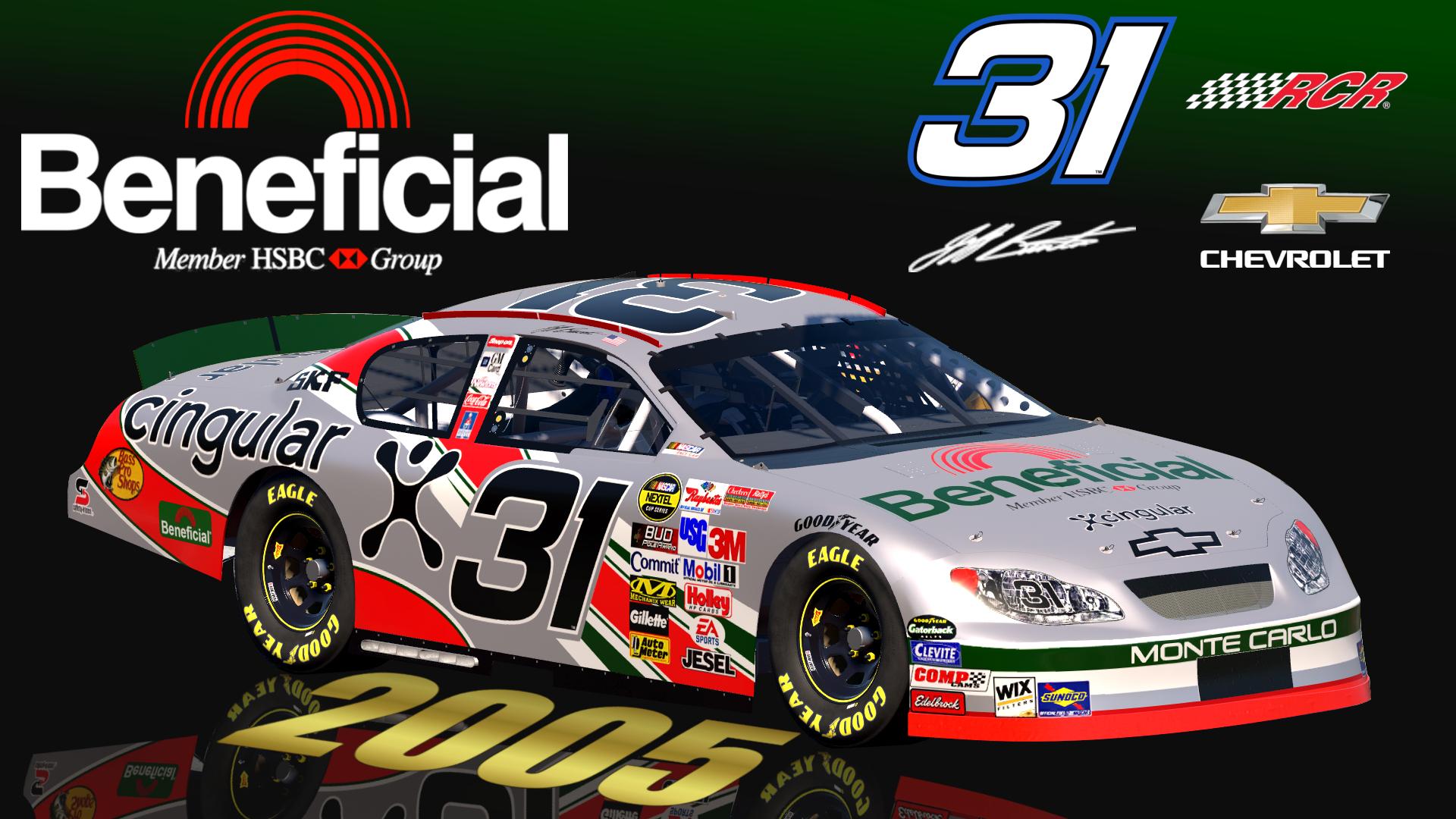 2005 #31 Jeff Burton Beneficial Cingular Chevrolet Monte Carlo by ...