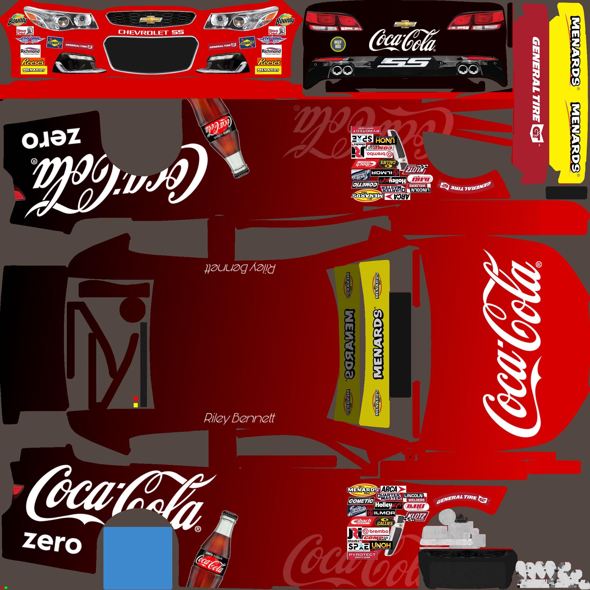 Coke Zero car by Riley Bennett - Trading Paints