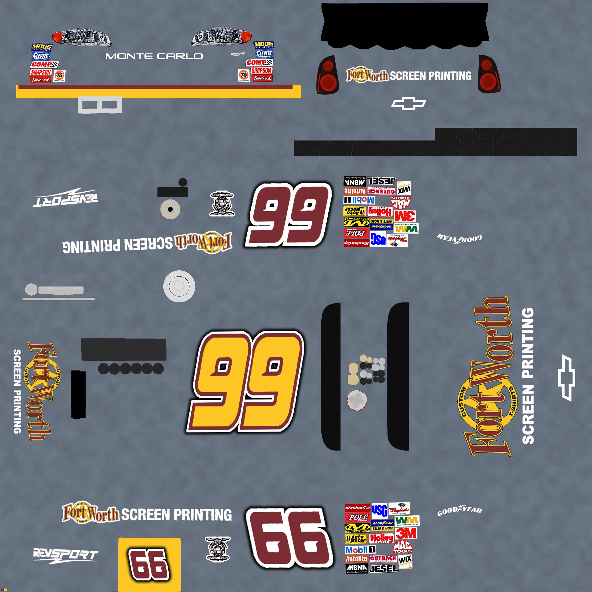 66 - Jon Garrett - Superspeedway Test Car by Tyler Hilton - Trading Paints