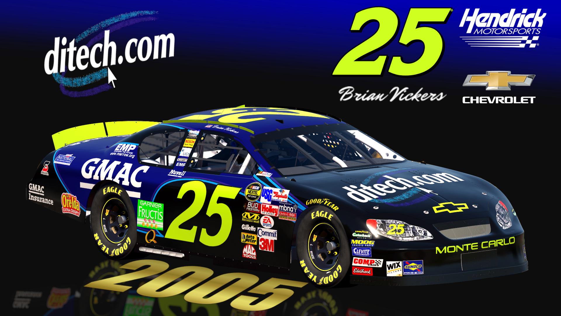 2005 #25 Brian Vickers di tech Chevrolet Monte Carlo by Christian Budd ...