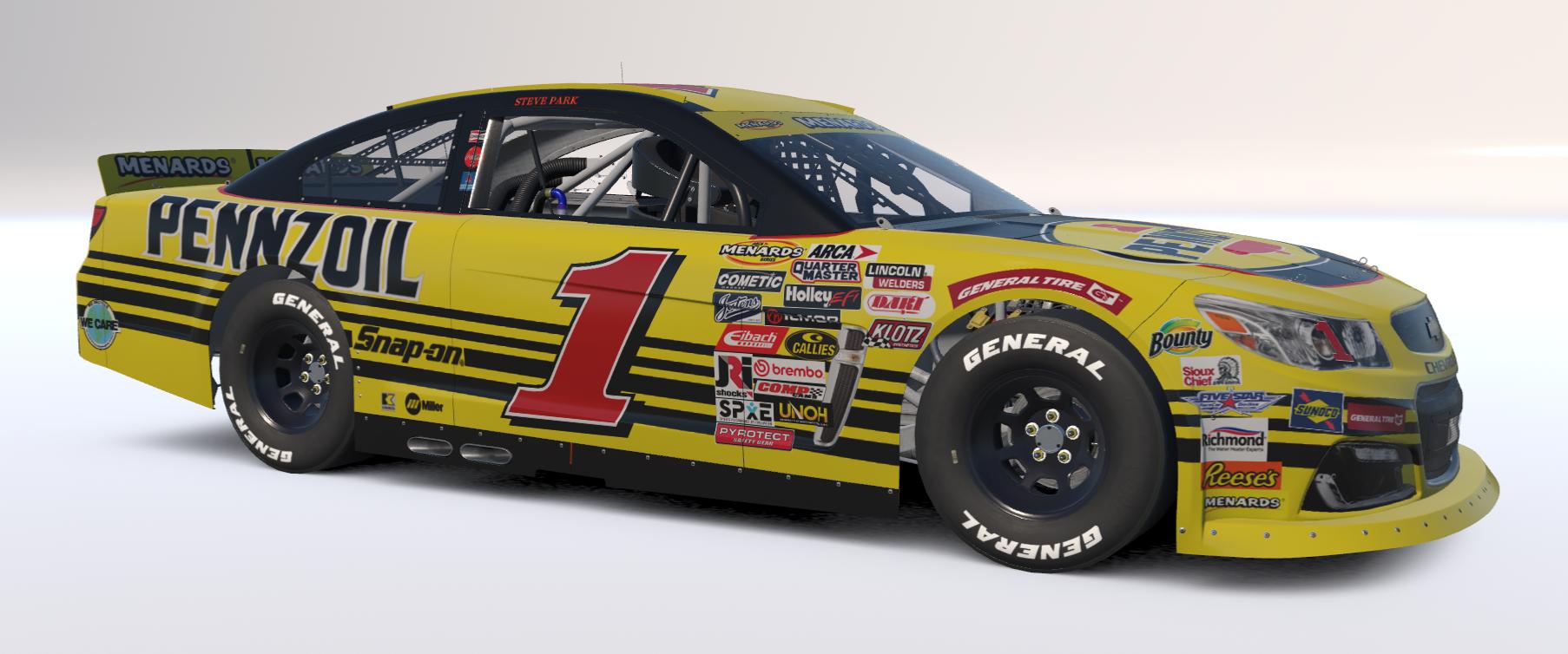 Steve Park 2000 Pennzoil Arca Chevy (Numbers) by Josh Bearden - Trading ...