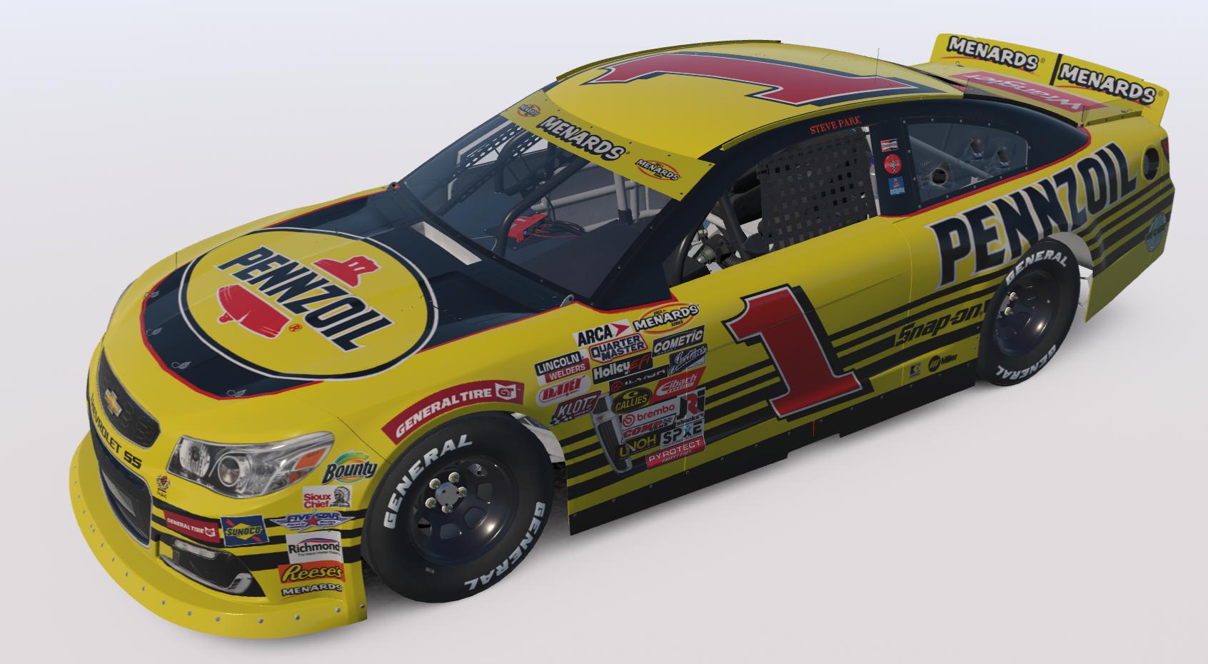Steve Park 2000 Pennzoil Arca Chevy (Numbers) by Josh Bearden - Trading ...