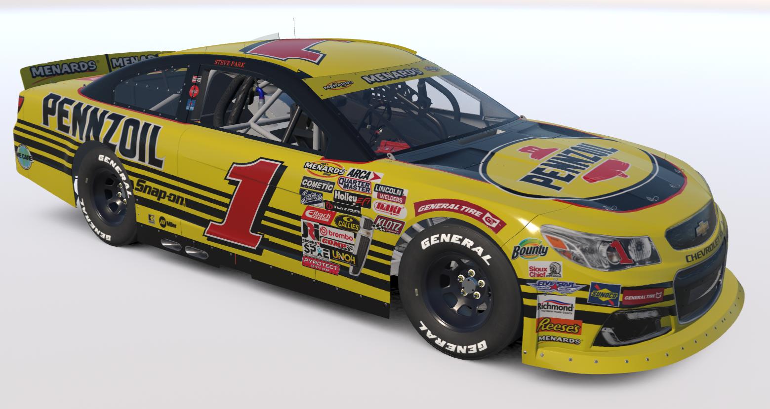Steve Park 2000 Pennzoil Arca Chevy (Numbers) by Josh Bearden - Trading ...