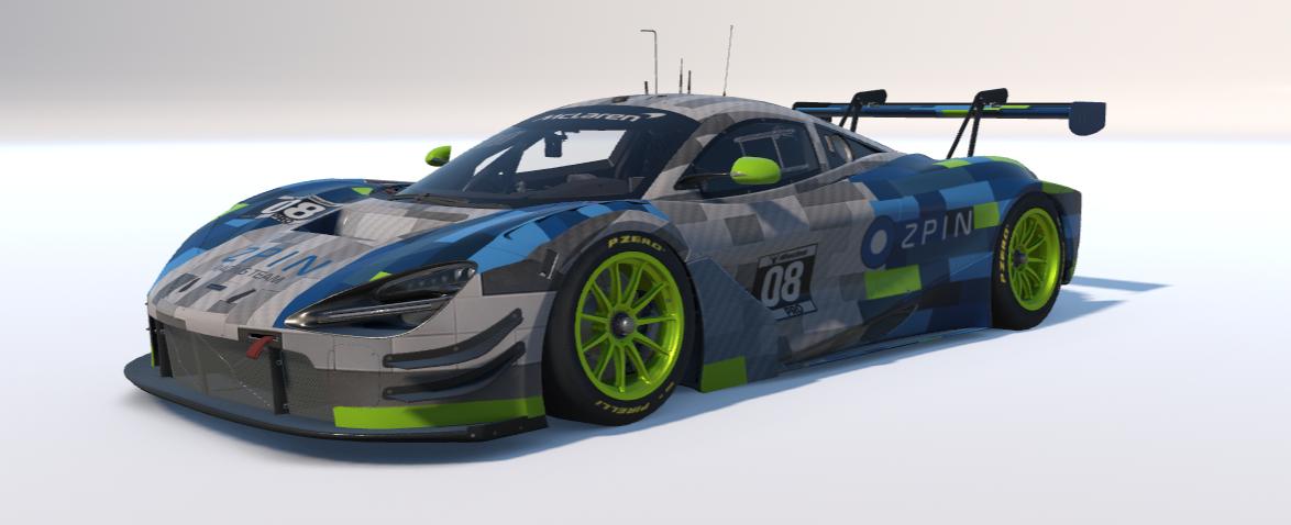 Mclaren 720s GT3 EVO Zpin Racing Team by Jose Lopez Zara - Trading Paints