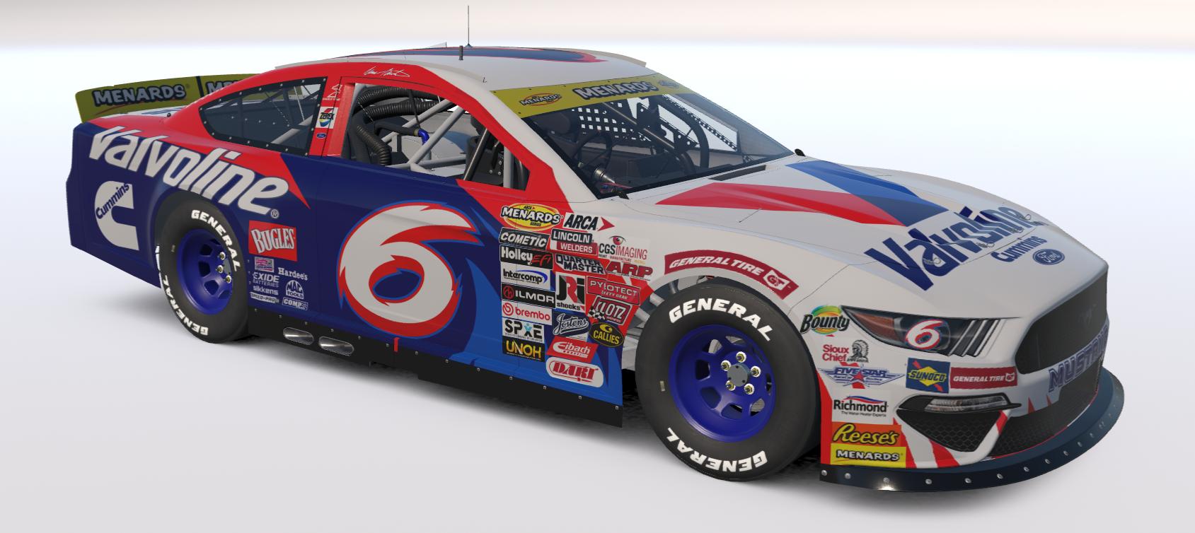 Mark Martin 2000 Valvoline Arca Mustang W Numbers by Josh Bearden ...