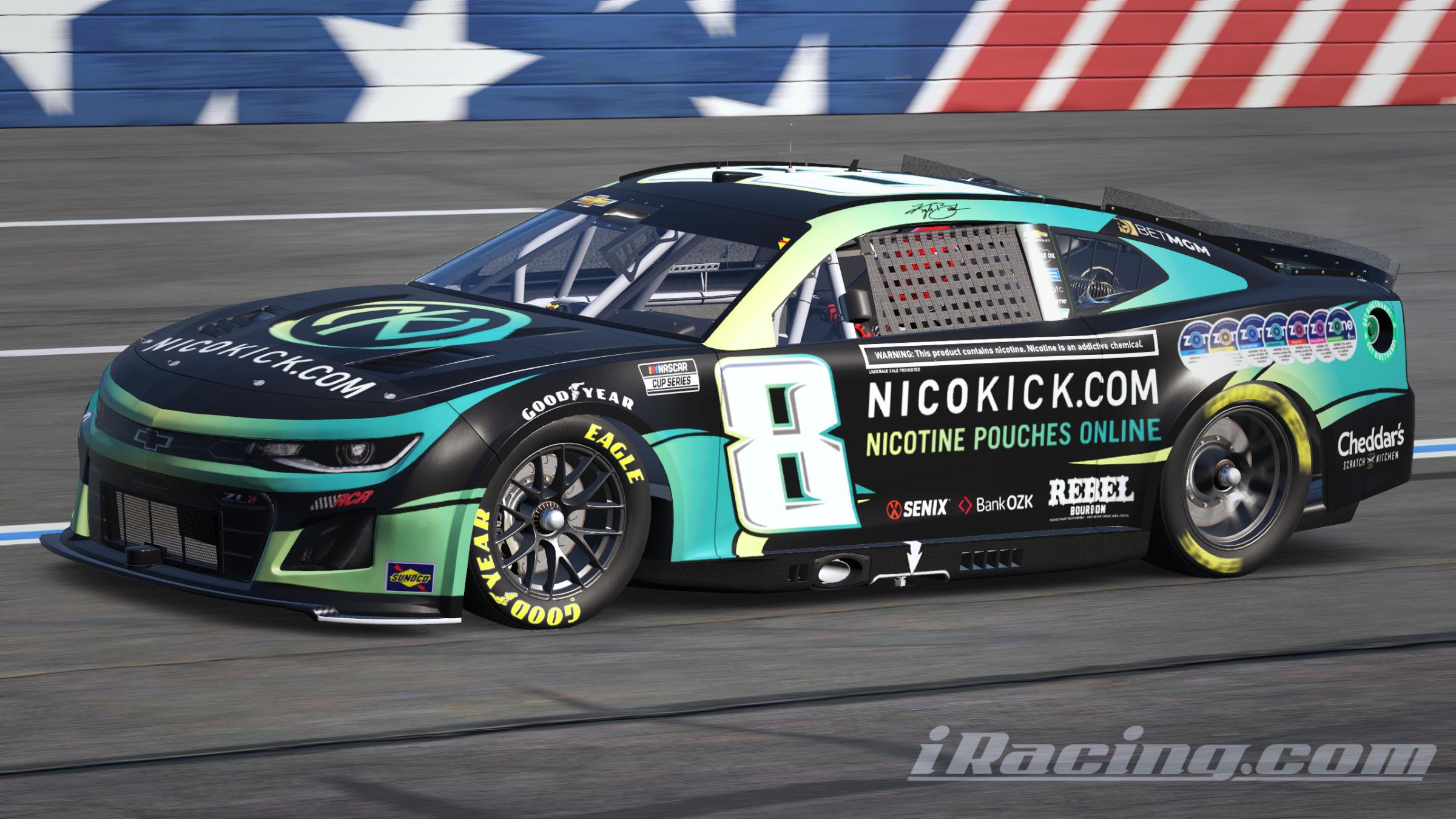 Kyle Busch 2025 Nicokick (Custom #) by Gary P. - Trading Paints