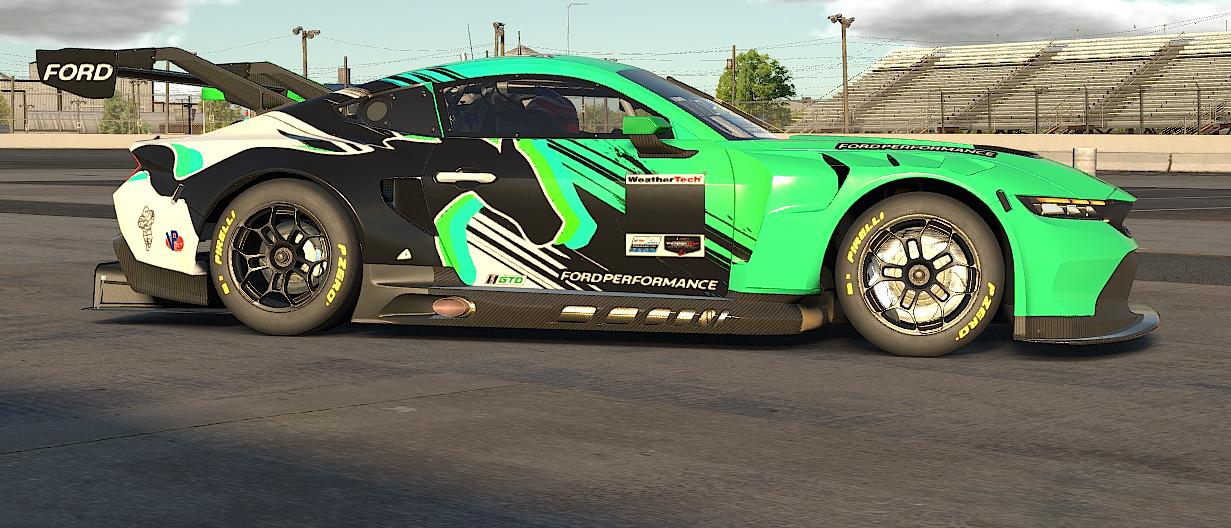 Ford Mustang GT3 trio mustang Green black and white by Derrick Ackley ...