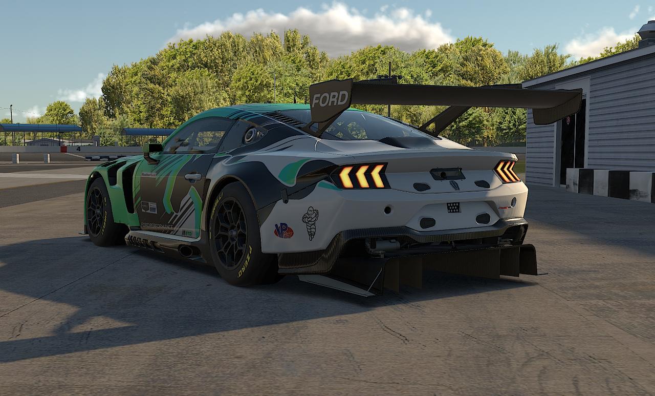 Ford Mustang GT3 trio mustang Green black and white by Derrick Ackley ...